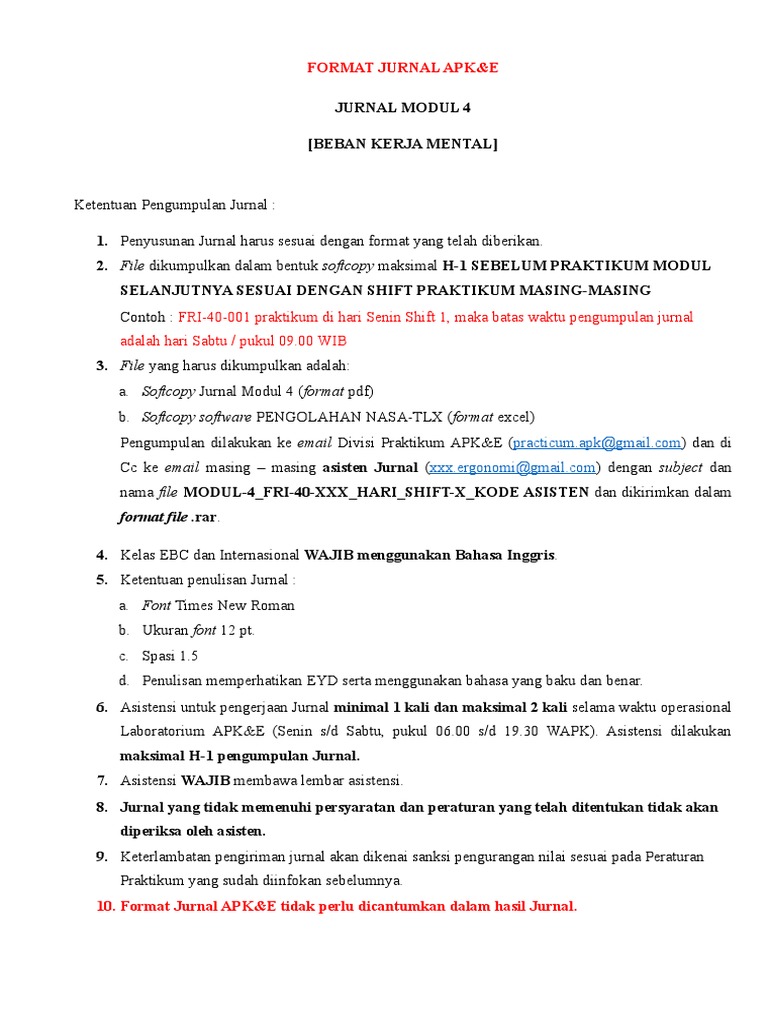 Form Pengerjaan Jurnal Modul 4 | PDF