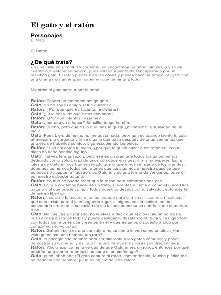 Obra El Gato y El Raton | Gatos | Ciencia filosófica | Prueba gratuita ...