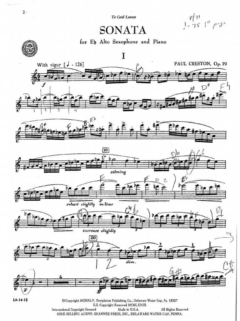 Creston Concerto | PDF