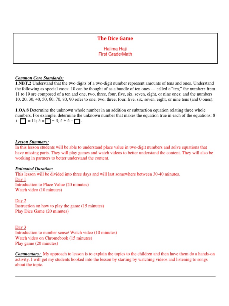 EDUC2220 Lesson Plan Template | PDF | Worksheet | Differentiated Instruction