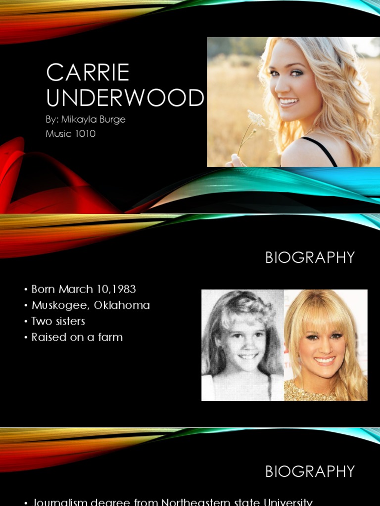 Carrie Underwood Pptxfinal | PDF | Song Structure | Songs