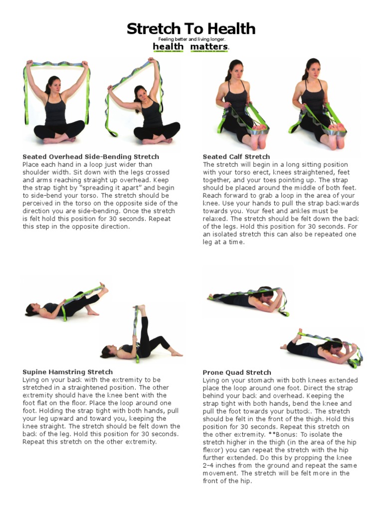 Stretch Strap Instructions | PDF | Anatomical Terms Of Motion | Arm