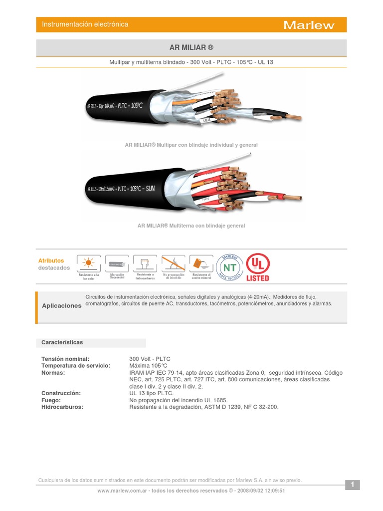 Cables Ar Millar | PDF | Cobre | Electricidad