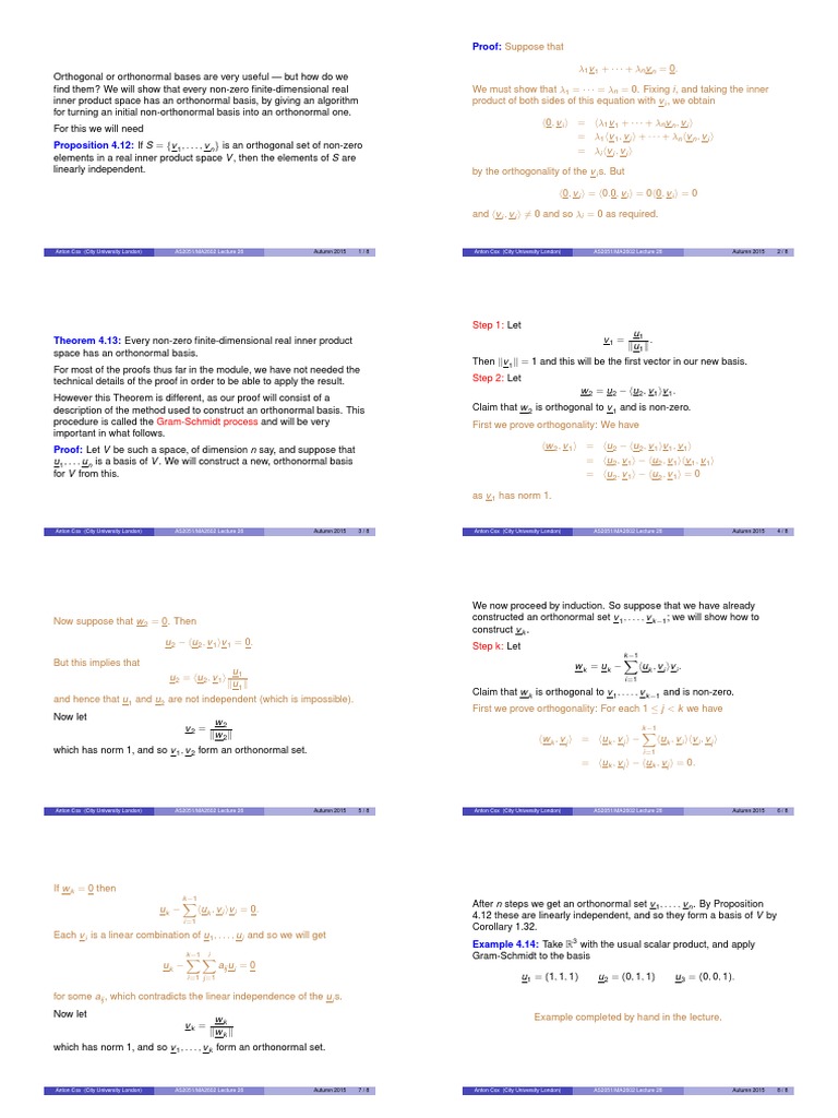 Lin Alg Week 10 A | PDF | Basis (Linear Algebra) | Space
