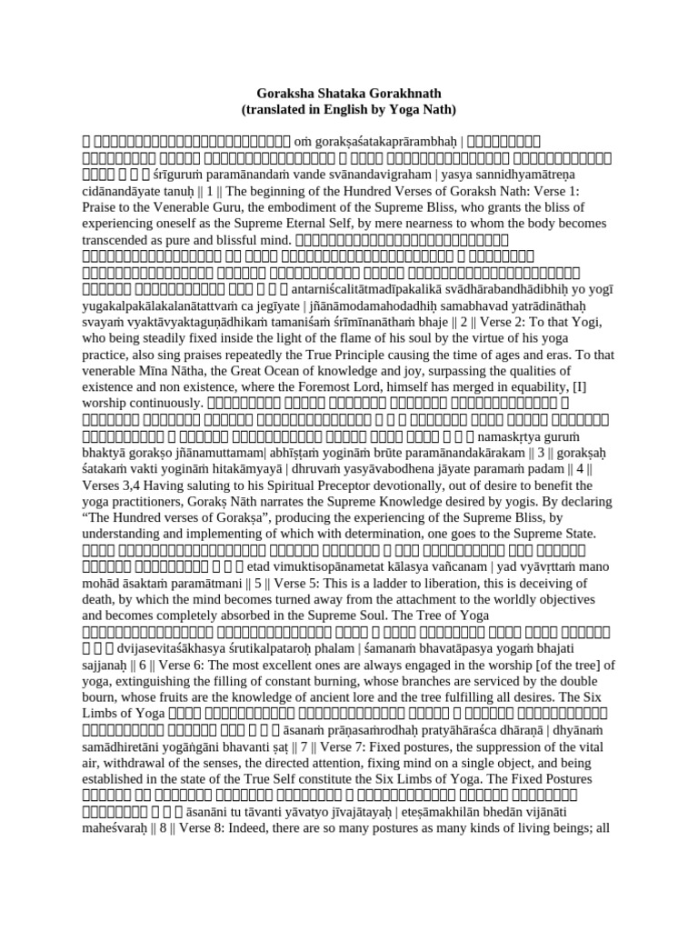 Goraksha Shataka Gorakhnath | PDF | Āstika | Nondualism