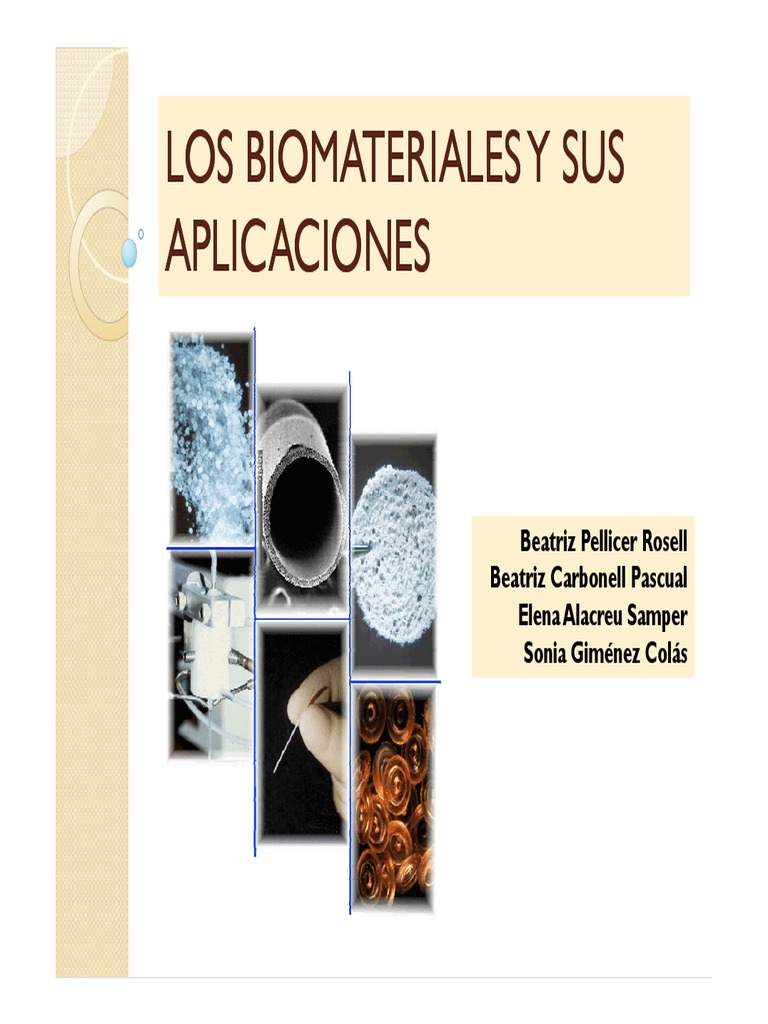 Aplicaciones y Tipos de Biomateriales | PDF | Material compuesto ...