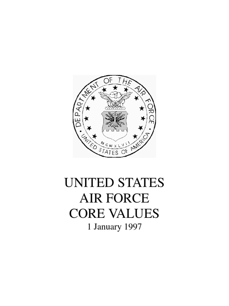 Air Force Core Values | PDF | Integrity | Leadership