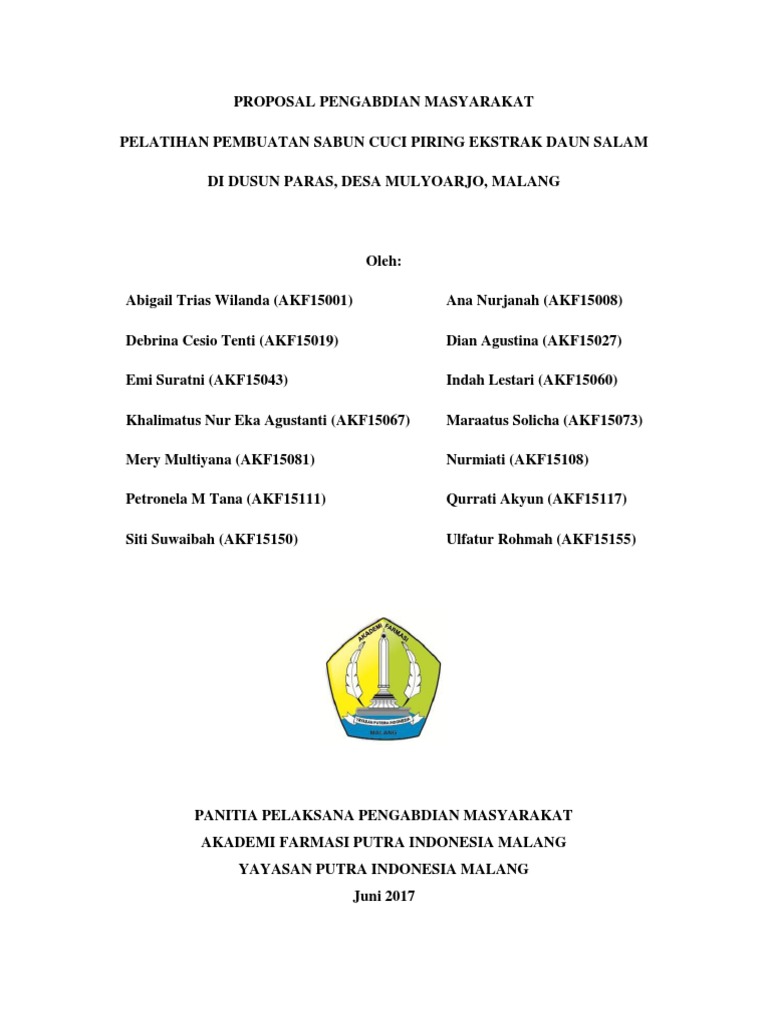 Proposal Pengabdian Masyarakat Kelompok 1 | PDF