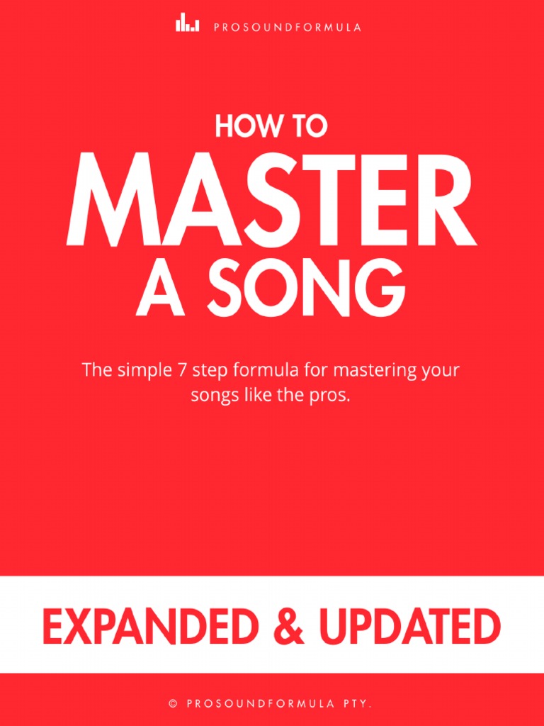 How To Master A Song (Second Edition) ProSoundFormula | PDF | Albums ...