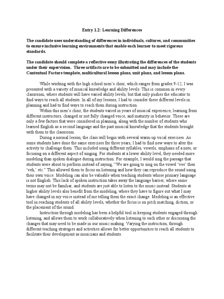 Inclusive Learning in Men's Choir | PDF | Language Arts & Discipline