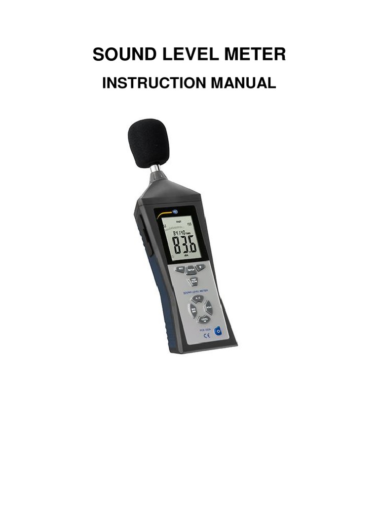 Man Sound Level Meter Pce 322a en PDF | PDF | Usb | Microphone
