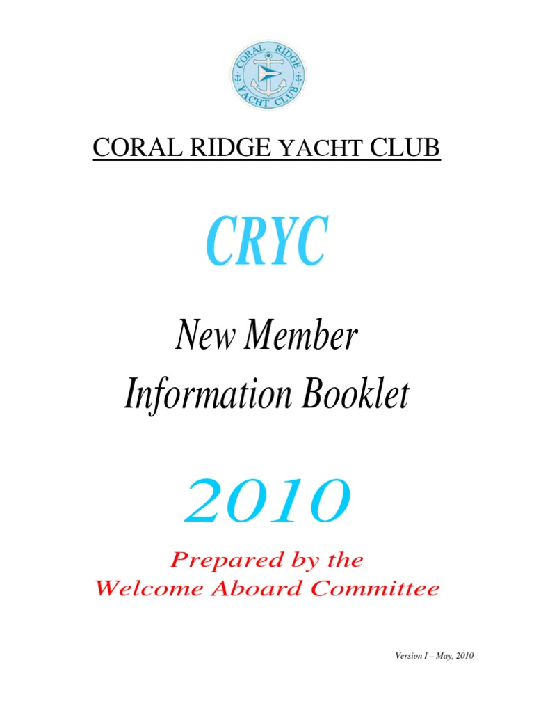 Welcome Aboard Committee - New Member Information Booklet - 2010 | PDF ...