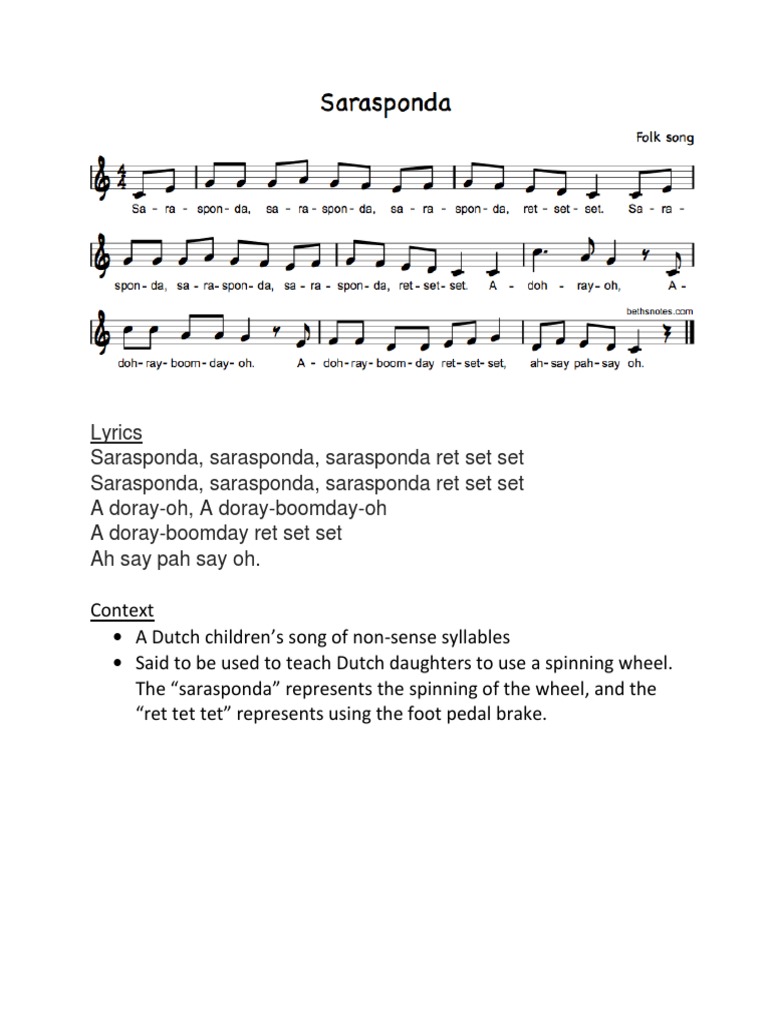 Sarasponda Sheet | PDF