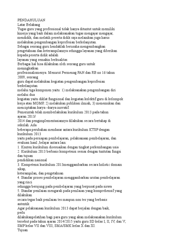 Contoh Makalah PKB | PDF