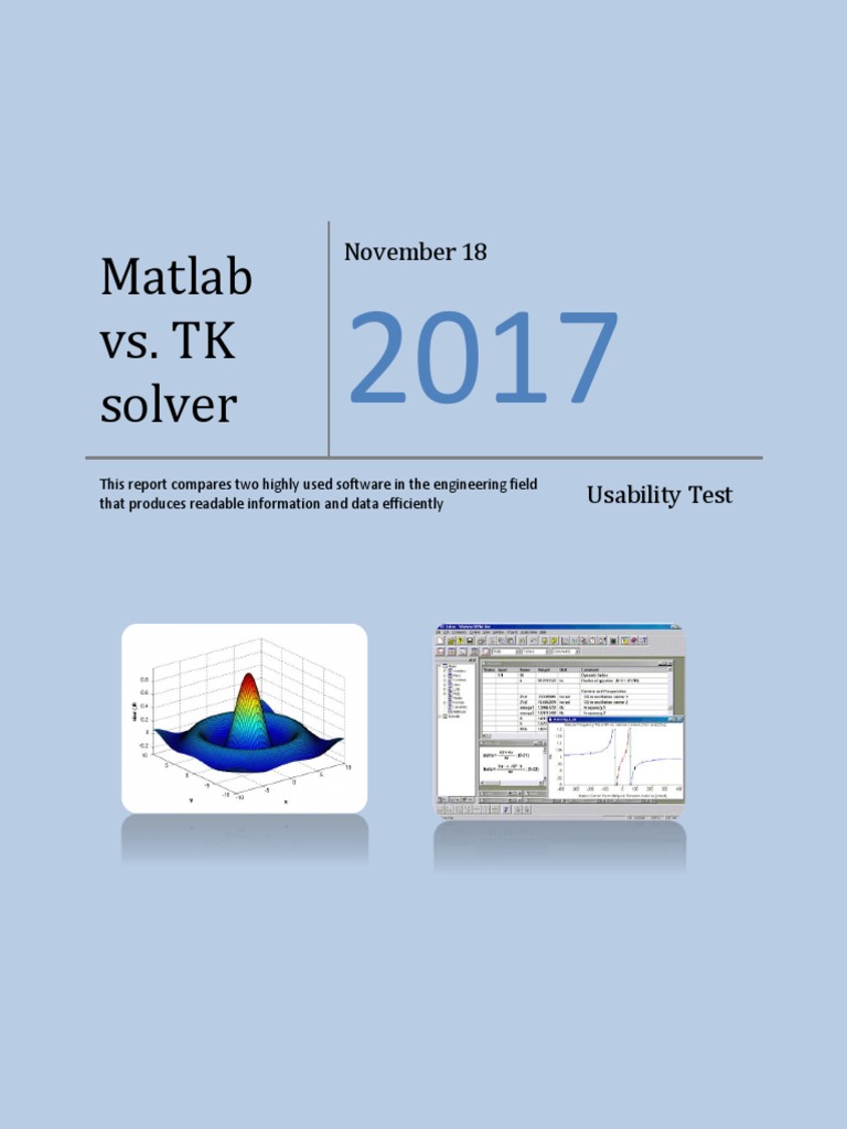 Matlab vs. TK Solver: November 18 | PDF | Matlab | Matrix (Mathematics)