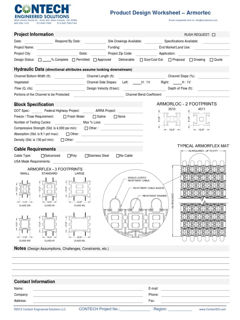 Product Design Worksheet - Armortec: Project Information | PDF | Civil ...