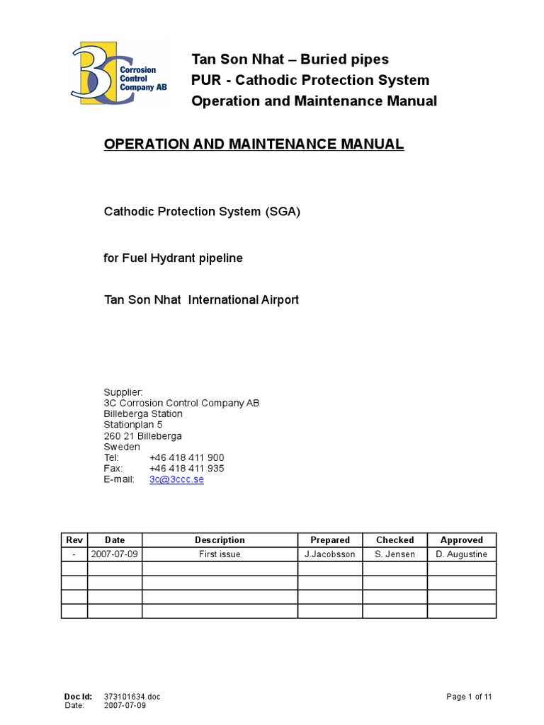 Cathodic Protection System | PDF | Rectifier | Anode