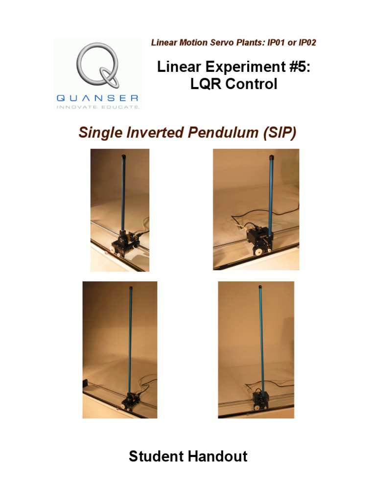 LQR Control for Single Inverted Pendulum | PDF | Control Theory ...