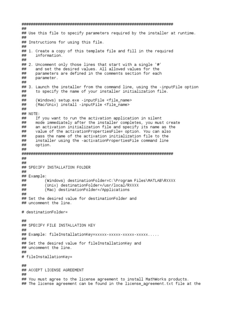 Installer Input | PDF | Installation (Computer Programs) | Matlab
