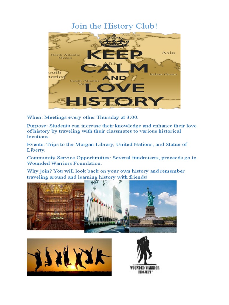 Join The History Club-1 | PDF