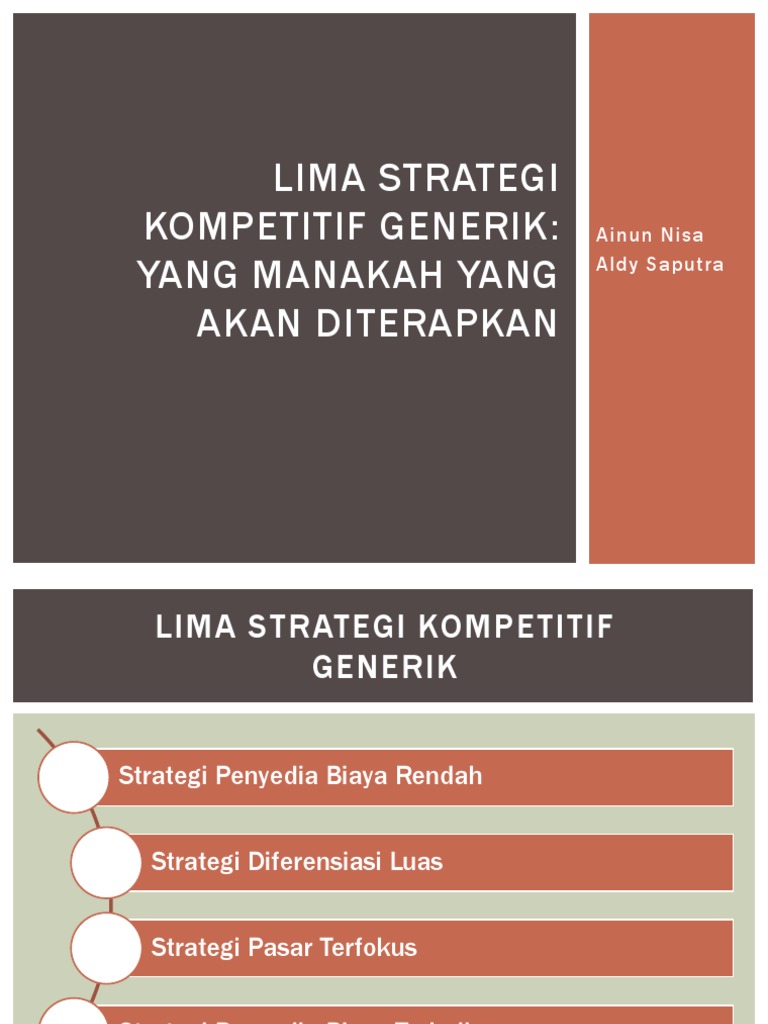 Lima Strategi Kompetitif Generik | PDF