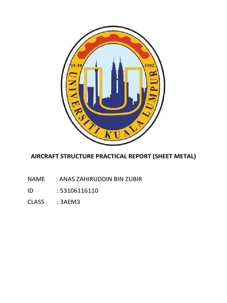 Aircraft Structure Practical Report | PDF | Rivet | Crafts