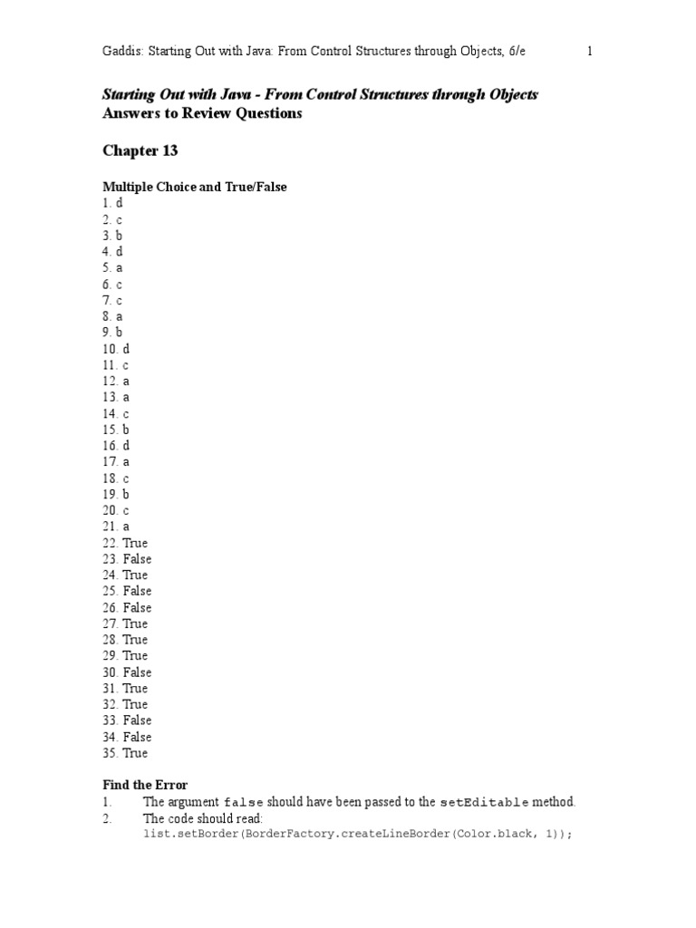 Chapter 13 Review Questions Answers | PDF | Menu (Computing) | C ...