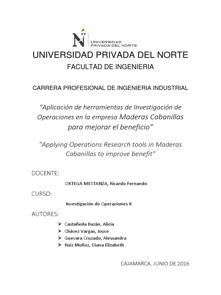 Invope 2 t3 Terminado | PDF | La investigación de operaciones | Software