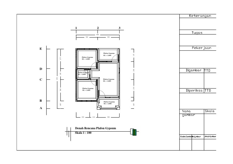 Denah Plafond Gipsum | PDF