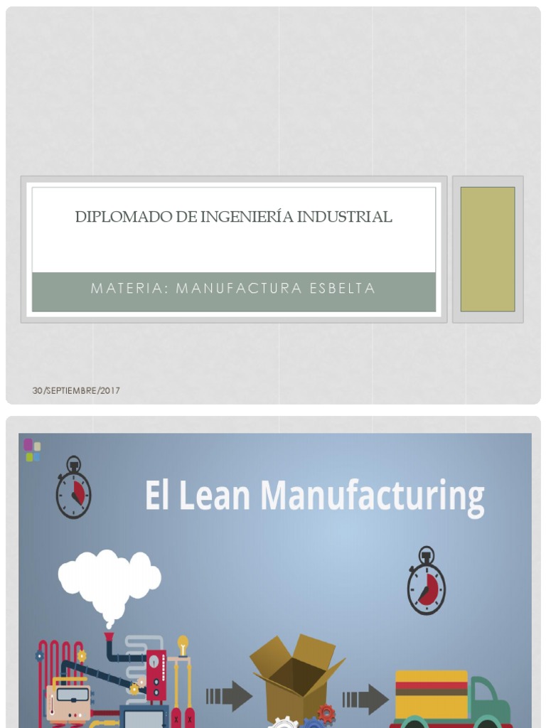Introducción A La Manufactura Esbelta | Lean Manufacturing | Calidad (comercial)