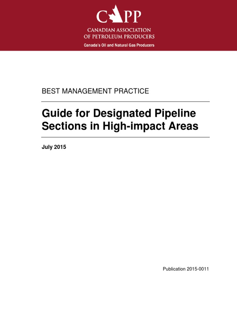 Guide For Designated Pipeline Sections in High-Impact Areas: Best ...