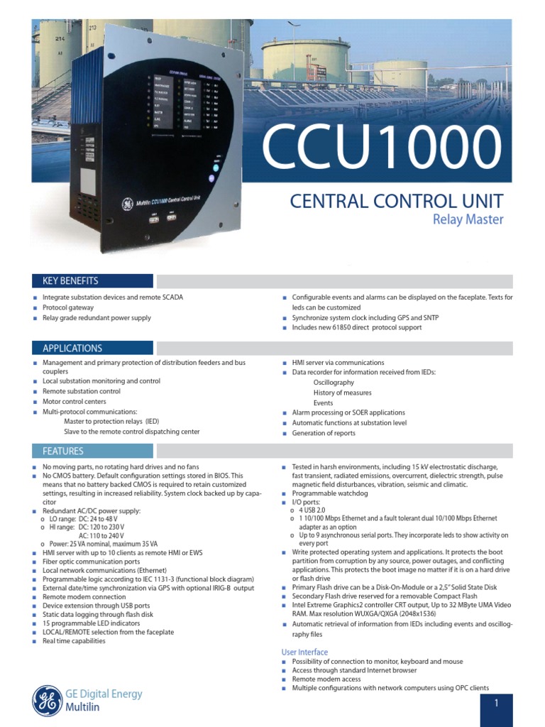Ccu 1000 | PDF | Scada | Computer Network