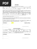 Sample Gift Deed for Immovable Property | PDF | Deed | Real Property