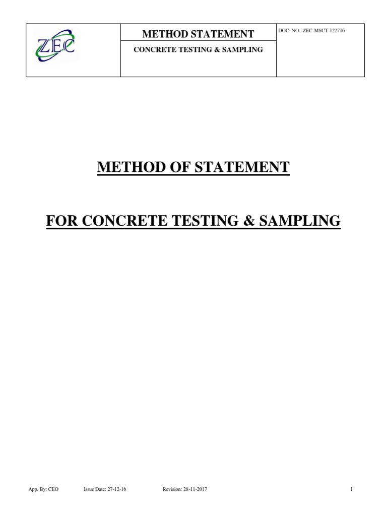 Concrete Testing and Sampling Methods | PDF | Concrete | Industries