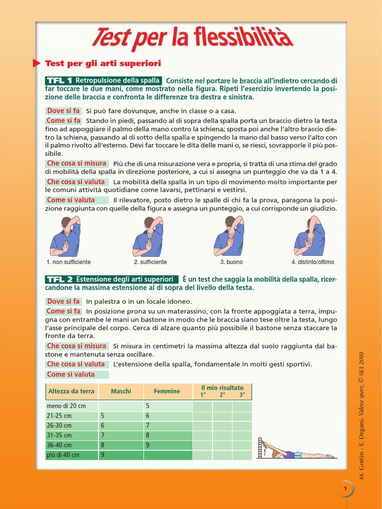 Test Per La Flessibilita | PDF
