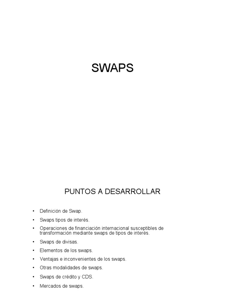 Swaps (Español) | PDF | Swap (Finanzas) | Interés