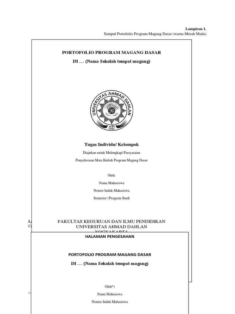 PORTOFOLIO MAGANG | PDF