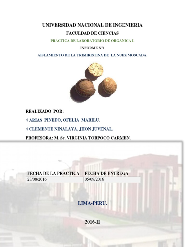 Extraccion de La Trimiristina de La Nuez Moscada | PDF | Jabón ...