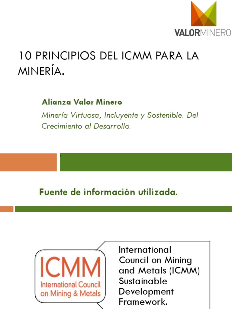 4 - Principios - ICMM | PDF | Desarrollo sostenible | Residuos