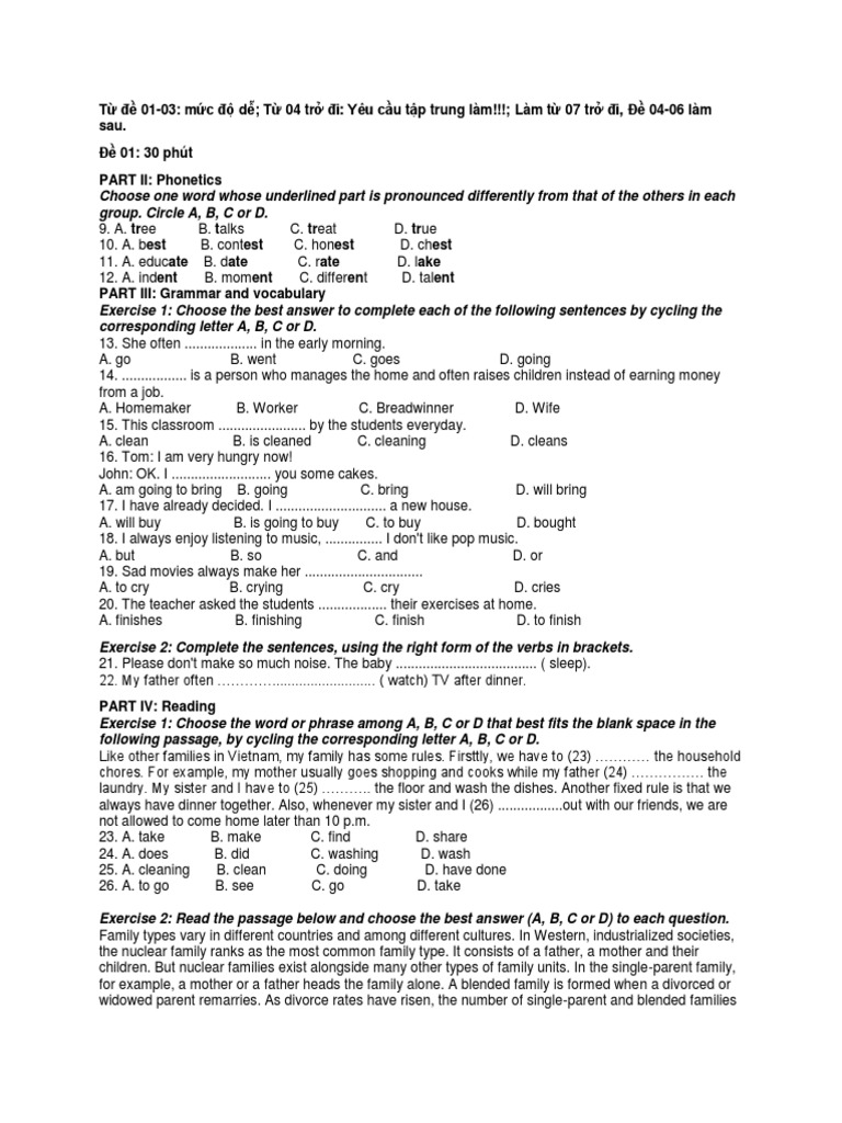 Đề Tiếng Anh 10 | PDF | Stratosphere | Anger