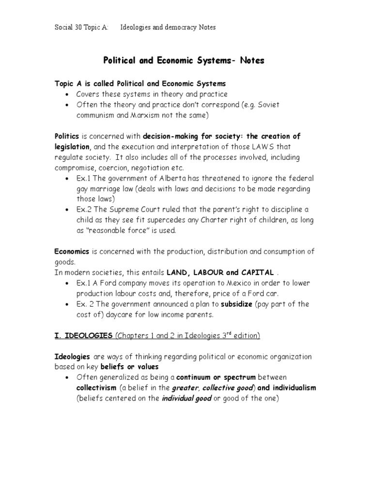 Political & Economic Systems | PDF | Forms Of Government | Democracy