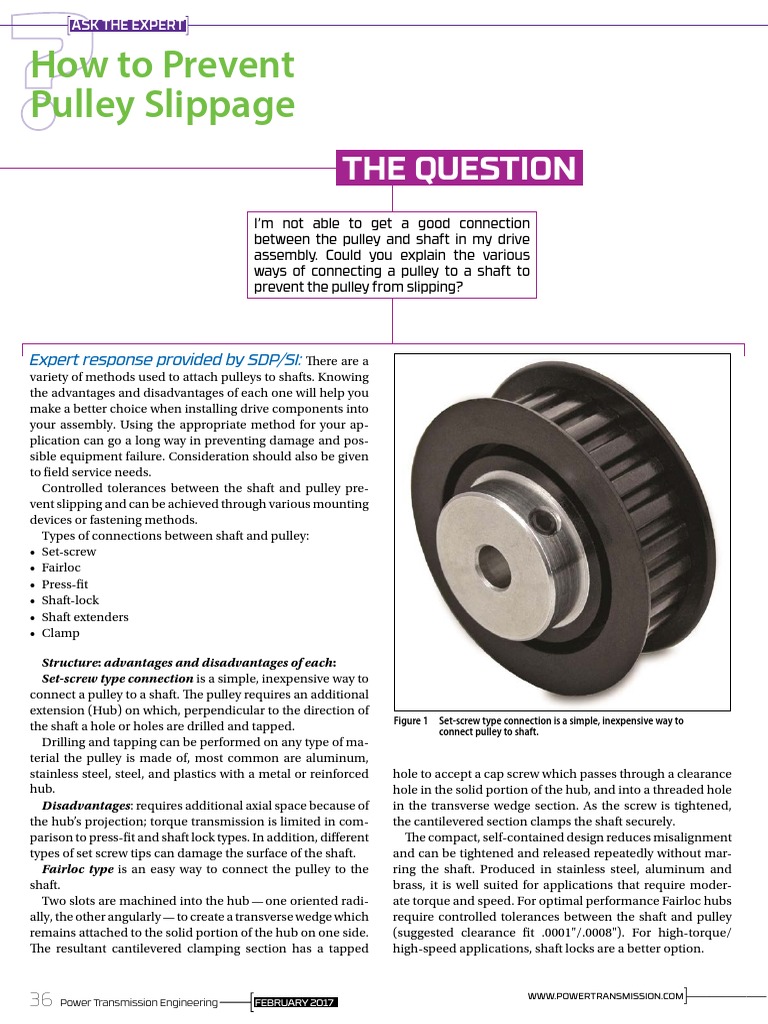 Pulley Slippage | PDF | Screw | Mechanical Engineering