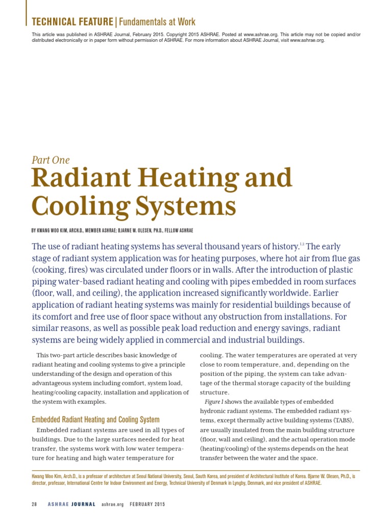 Radiant Heating and Cooling System | PDF | Hvac | Air Conditioning