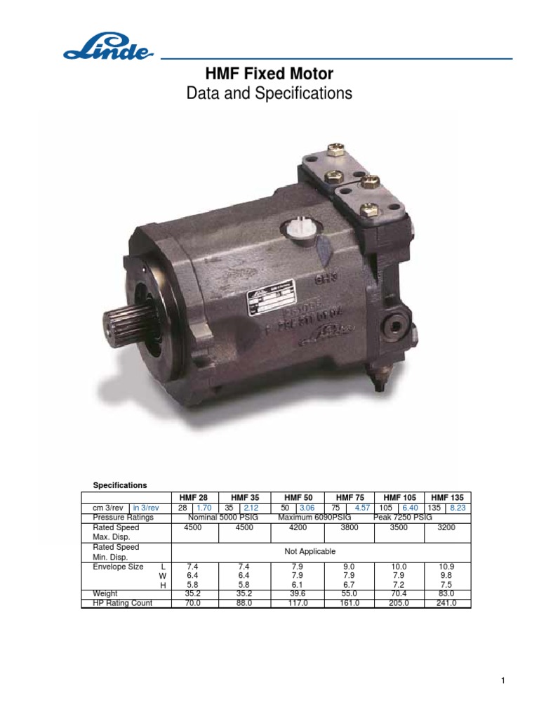 HMF Data and Specifications PDF | PDF | Valve | Piston