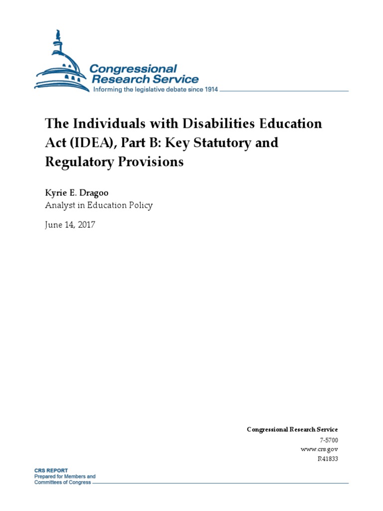 Key Provisions of IDEA Part B for Students with Disabilities | PDF ...