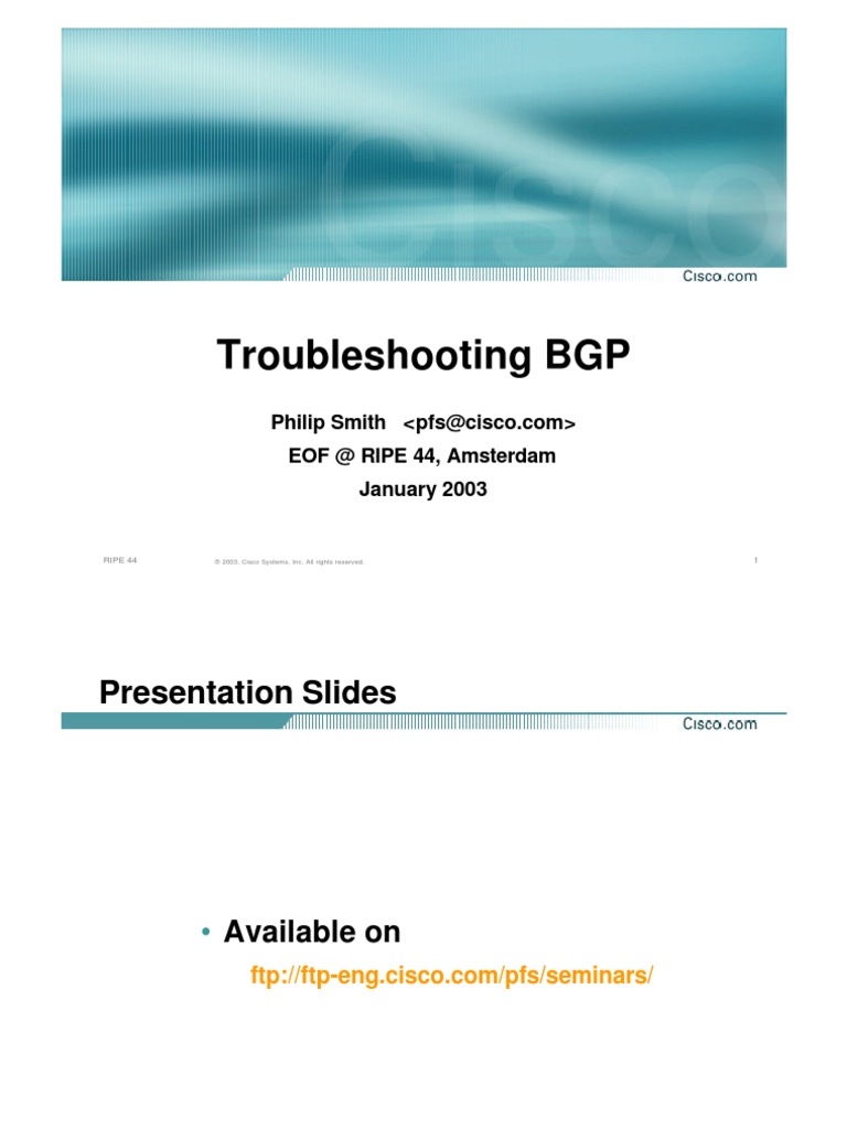 BGP Troubleshoting | PDF | Ip Address | Router (Computing)