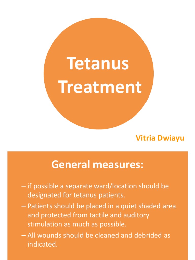 Guidelines for the Treatment of Tetanus During Humanitarian Emergencies ...