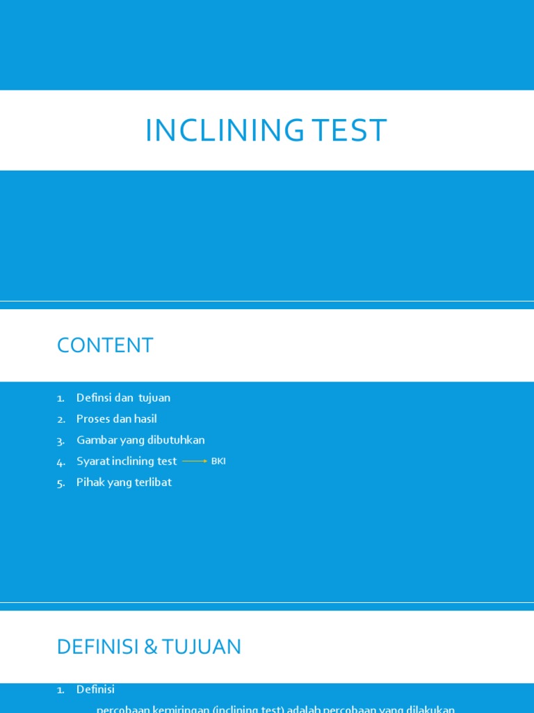 Inclining Test | PDF
