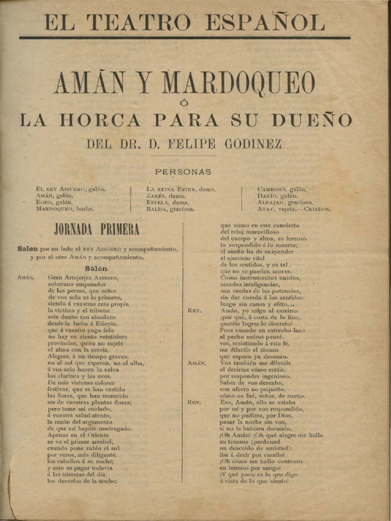Drama Persa: Amán y Mardoqueo | PDF | Naturaleza