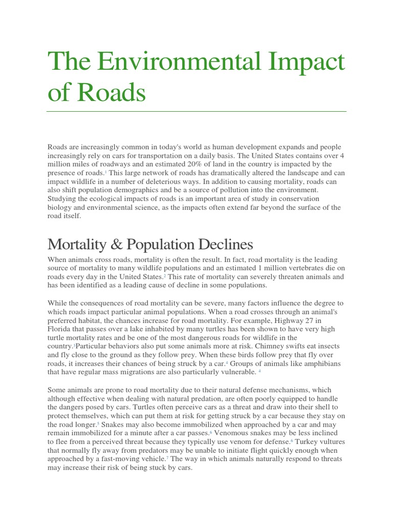 The Environmental Impact of Roads | Habitat | Predation